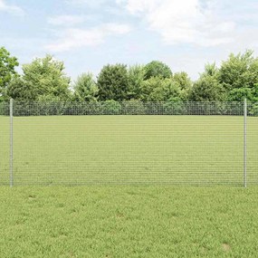Svařovaná drátěná plotovina s tyčkami 50 x 0,8 m Stříbrná 3336392