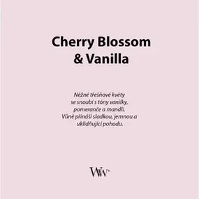 WoodWick Cherry Blossom  Vanilla Elipsa 453,6g / Vonná svíčka / svíčka