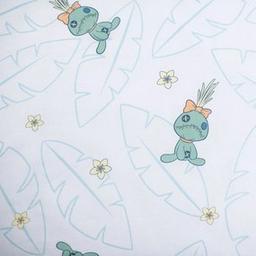 Světle modré bavlněné dětské povlečení do postýlky 100x135 cm Lilo &amp; Stitch "Tropical Hugs" – Jerry Fabrics