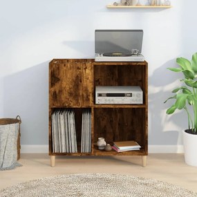 Skříňka Na Lp Desky Kouřový Dub 84,5X38X89 Cm Kompozitní Dřevo