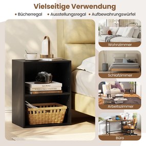 Costway Sada 2 dvoupatrových knihoven 42 cm, černá