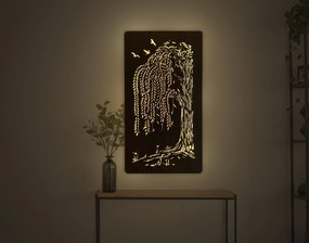 Li-Go "Vrba" světelný obraz 230V 55x100 cm provedení povrchu: dub světlý