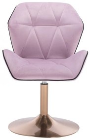 LuxuryForm Židle MILANO MAX VELUR na zlatém talíři - fialový vřes