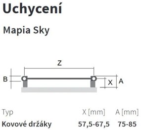 Isan Mapia Sky 725 x 500 mm koupelnový radiátor bílý