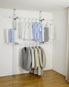Teleskopický věšák na šaty HERKULEX FLEX, 165-300 x 116-190 x 36 cm, WENKO