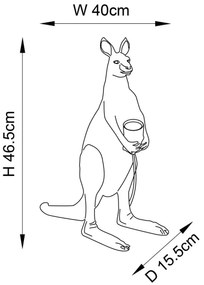 Endon 95075 - Stolní lampa KANGAROO 1xE27/10W/230V zlatá