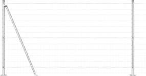 Zahradní euro plot s betonovým základem 10 x 1,2 m Stříbrná 3351001