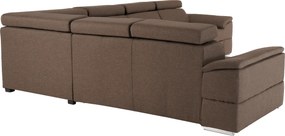 Sedací souprava, látka šedohnědá Taupe, SEGORIA LUX