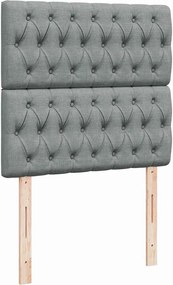 Box spring postel s matrací světle šedá 90x200 cm textil 3291946