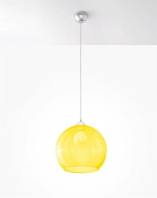 Závěsné svítidlo Ball, 1x žluté skleněné stínítko