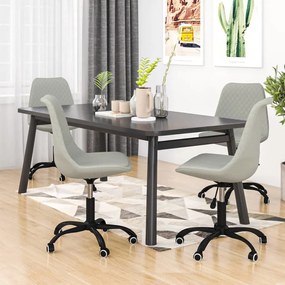vidaXL Otočné jídelní židle 4 ks textil [3085435] Barva: světle šedá