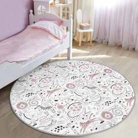 Dětský koberec ve světle šedo-bílé barvě ø 120 cm Comfort – Mila Home