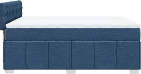 Box spring postel s matrací modrá 140x200 cm textil 3287104