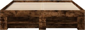 Rám postele bez matrace kouřový dub 140x190 cm kompozitní dřevo 3295503