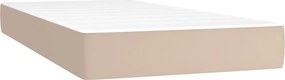 Box spring postel s matrací cappuccino 200 x 200 cm umělá kůže 3141028