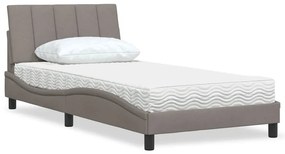 Postel s matrací Hanko taupe 100 x 200 cm textil 3310514