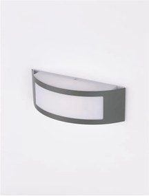 NV 9020933 Venkovní nástěnné svítidlo ZENITH tmavě šedý hliník akrylový difuzor proti oslnění E27 1x12W 220-240V bez žárovky IP44 - NOVA LUCE
