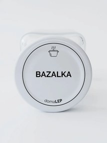 Samolepka na kořenky BAZALKA průhledná 5 cm tučné písmo