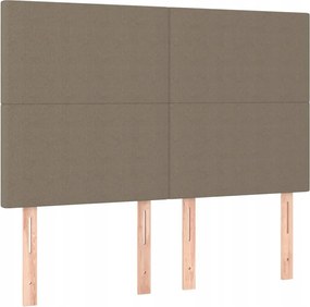vidaXL Opěrky hlavy do postele, 4 ks, taupe, 72x5x78/88 cm, látka