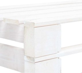Zahradní středová pohovka z palet bíle impregnovaná borovice 3066495