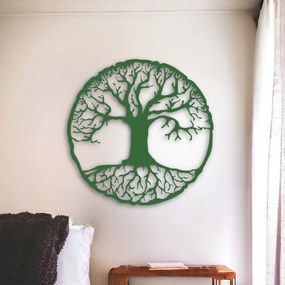 Strom života 8 - kovový obraz na zeď Velikost: 100cm, Barva: Green