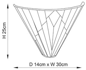 Endon 63940 - Nástěnné svítidlo Tiffany ASTORIA 1xE14/40W/230V