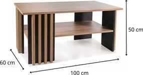 Konferenční stolek Evita dub artisan/černý