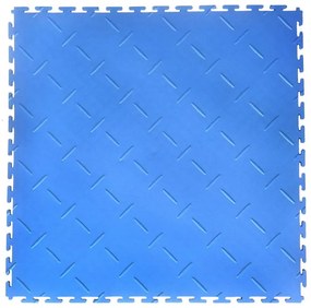 PVC podlaha do garáží, skladů, hal ,tělocvičen ECO - T LOCK - DIAMOND - 498x498x6,5 mm - modrá