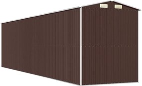 Zahradní kůlna tmavě hnědá 192 x 772 x 223 cm pozinkovaná ocel 3147467