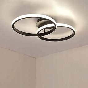 Stropní Svítidlo Stropní Svítidlo Led Ring Moderní Do Obývacího Pokoje Černá 42W 4500K