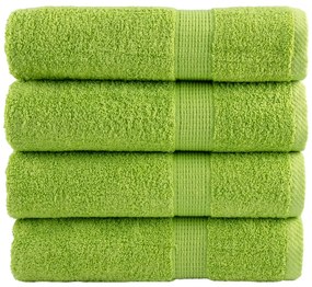 Prémiové osušky SOLUND 4 ks jablečně zelené 100x150 cm 600 g/m² 137504
