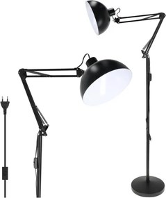 Brilagi - Flexibilní stojací lampa TASKER 1xE27/60W/230V 157 cm černá