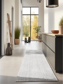 Světle šedý oboustranný/ručně tkaný jutový běhoun 80x200 cm Bouclé Jaipur – Hanse Home