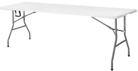 Cateringový stůl skládací 240x75 cm, bílý SPRINGOS BANQUET
