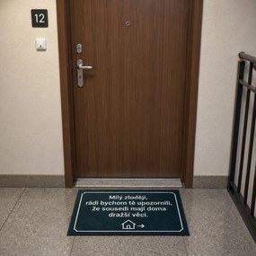 Mercury Flooring, Rohožka Milý zloději 40x60 cm - na ven i na doma, 40x60, zelená