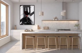 Večerní elegance - obraz - Sklenka vína v luxusním stylu 32 - 70 x 100 cm - 1 149 Kč