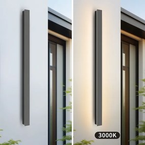 Brilagi - LED Venkovní nástěnné svítidlo LINEAR LED/22W/230V 3000K IP65 antracit