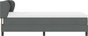 Postel s boxspringem s čelo Tmavě šedá 80 x 200 cm textil 3339927