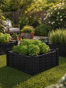 Sinsay - Zahradní plotky s pleteným vzorem 4 pack - černá