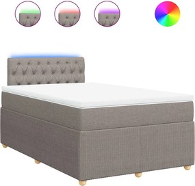 Box spring postel s matrací taupe 120x200 cm textil 3289734