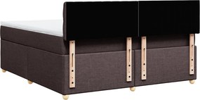 Box spring postel s matrací tmavě hnědá 180x200 cm textil 3286769