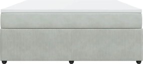 Box spring postel s matrací světle šedá 180x200 cm samet 3285656