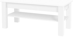 Jurek Meble Konferenční stolek CEZAR 19 Jurek 110/48/61 barevné provedení: bílý mat