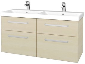 Dřevojas Koupelnová skříň Q MAX SZZ4 120 Varianta: N01 Bílá lesk / Úchytka T01 / D03 Cafe