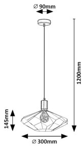 Rabalux 72241 - Lustr na lanku FRAN 1xE27/40W/230V