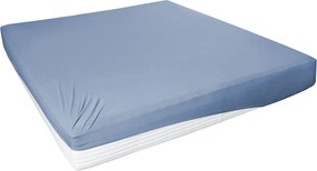Primera Elastan-Jersey-napínací prostěradlo s gumou po obvodu, 90-200 x 200 cm. (modrá, 90-100 x 200 cm)
