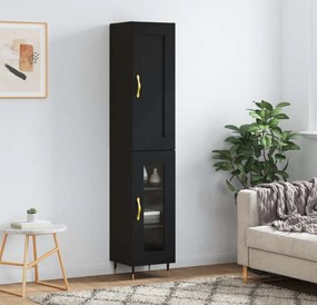 vidaXL Skříň highboard 34,5 x 34 x 180 cm kompozitní dřevo [3200371] Barva: Černá