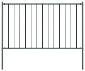 Plotový panel Woerden se sloupky ocelový 1,7x1,25 m antracitový 145214