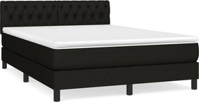 Box spring postel s matrací černá 140x200 cm textil 3140299