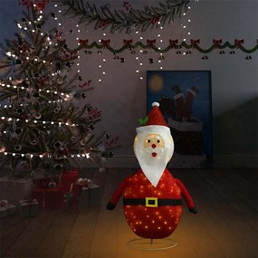 Dekorativní vánoční Santa Claus s LED luxusní tkanina 90 cm 328498